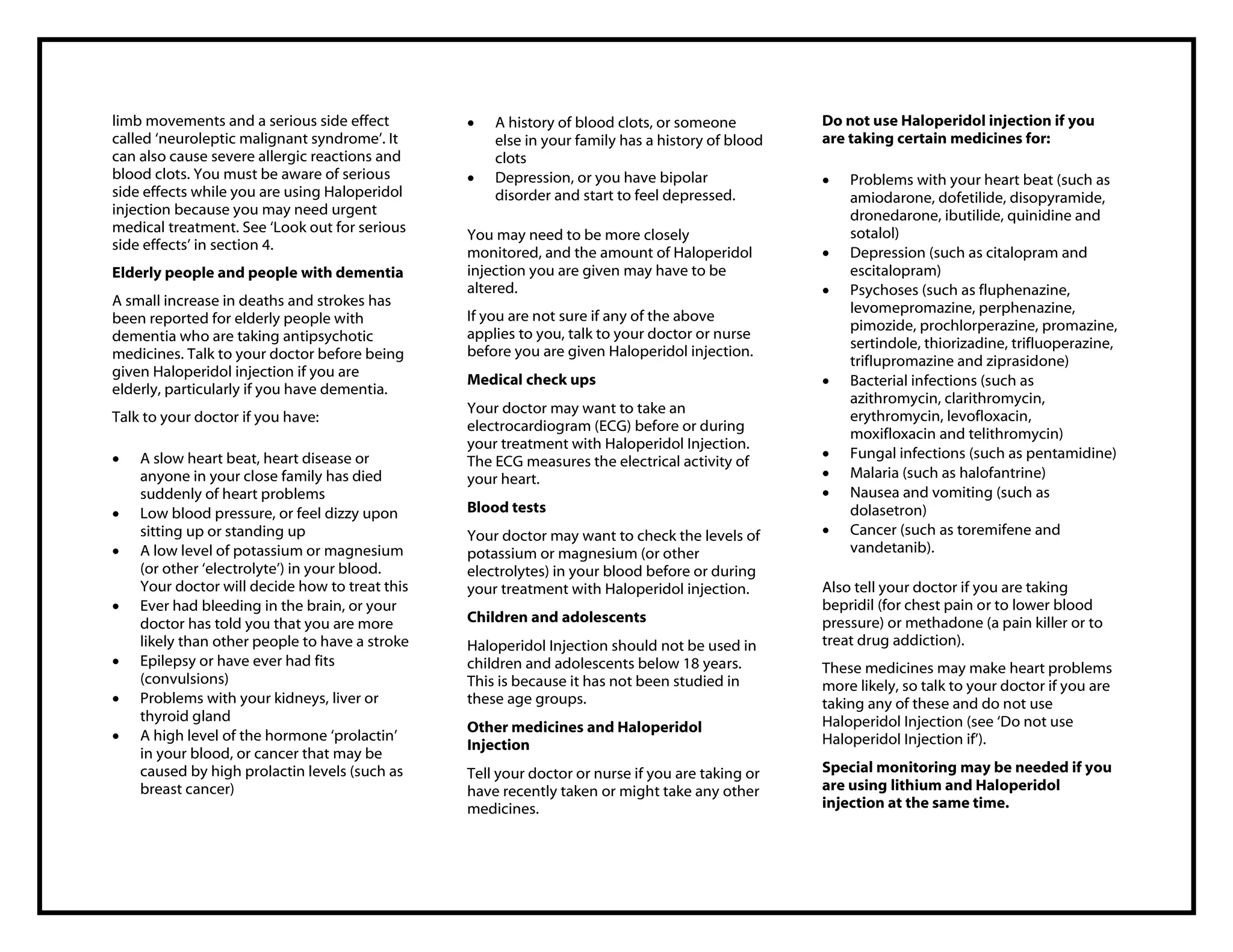 Haloperidol 5mg per ml solution for injection pil, taj pharmaceuticals ...