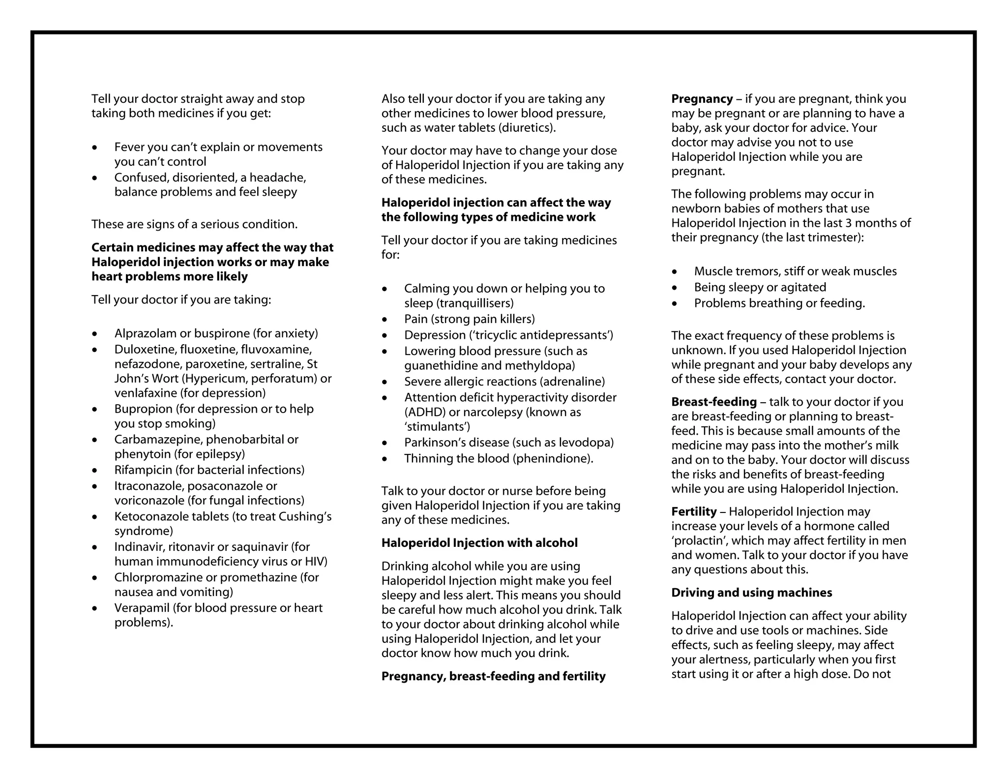 Haloperidol 5mg per ml solution for injection pil, taj pharmaceuticals ...