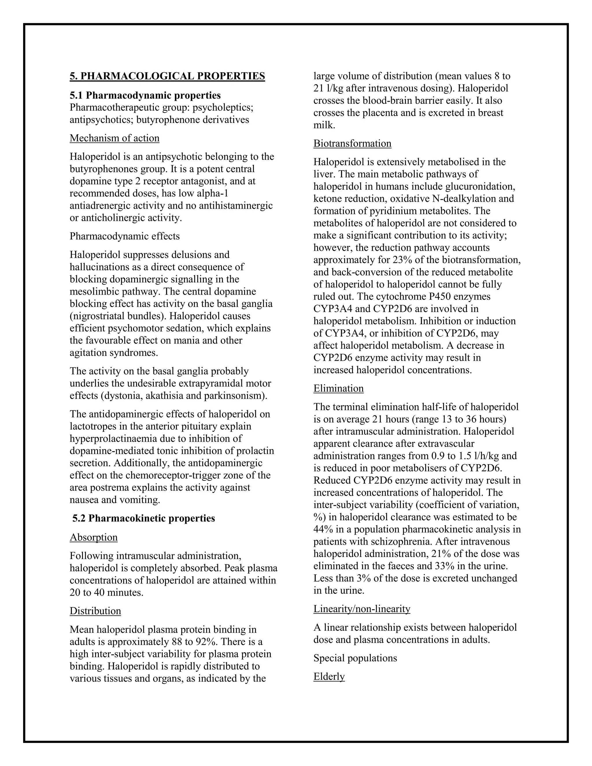 Haloperidol 5mg per ml solution for injection smpc taj pharmaceuticals | PDF | Physical Therapy ...