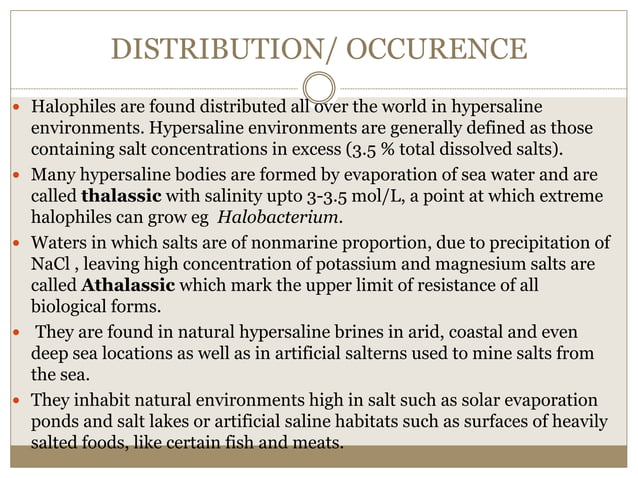 Halophile sfinal.pptx | Biological Sciences | Science