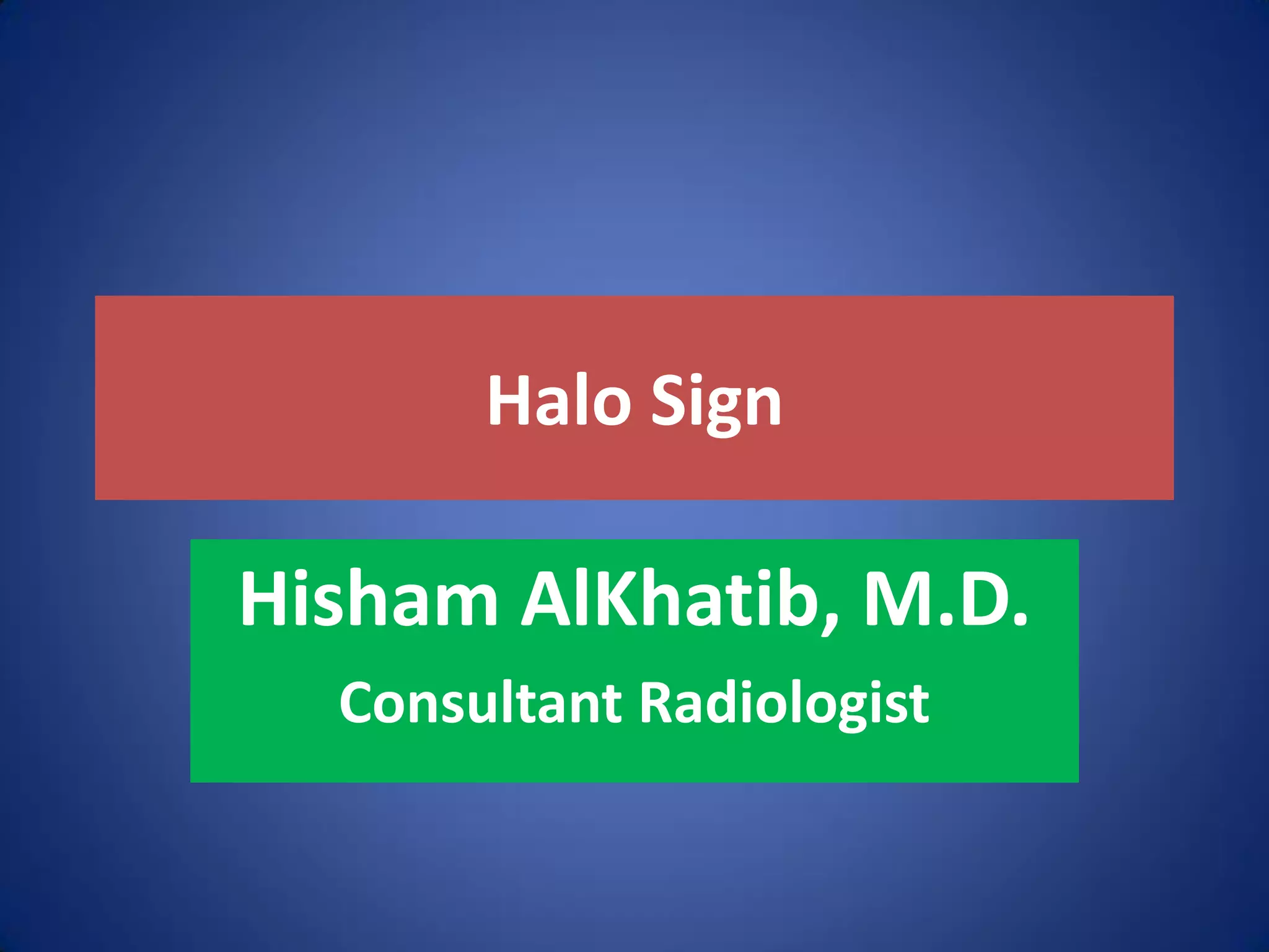 Halo sign | PDF