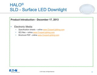 Eaton's Cooper Lighting Business: Halo Surface LED Downlight Series ...