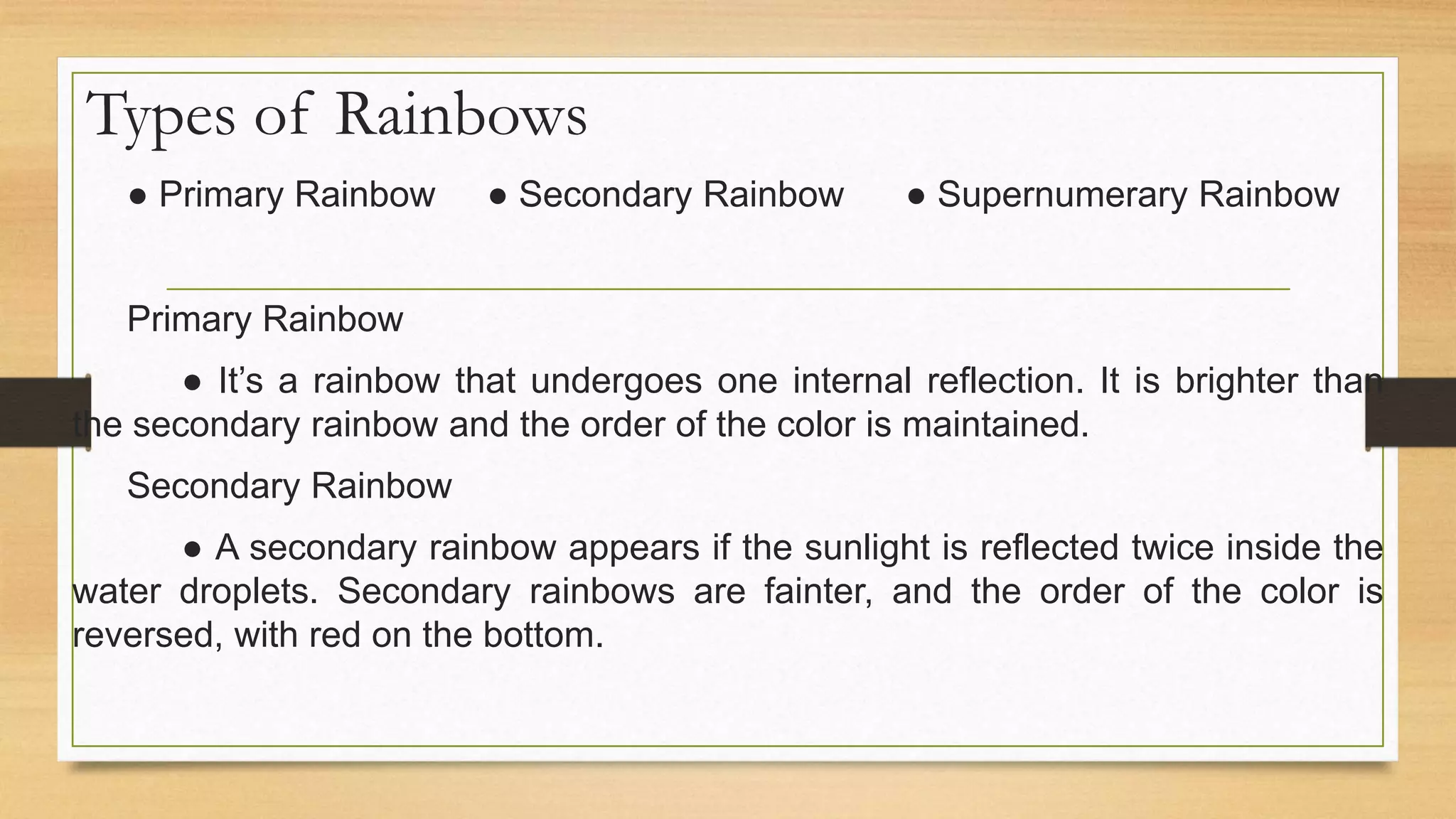 Halo, Sundogs, Types of Rainbows Presentaion.pptx