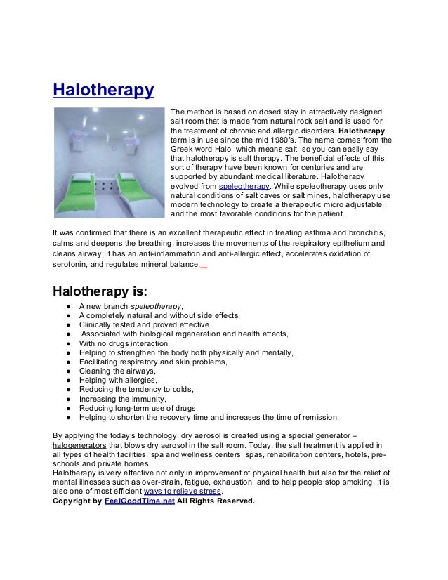 Halotherapy
