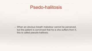 Halitosis | PPTX
