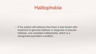 Halitosis | PPTX