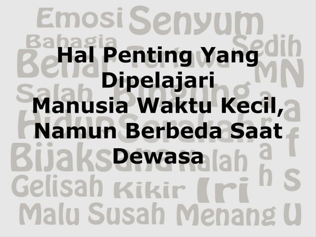 HAL PENTING BAGI MANUSIA | PPT