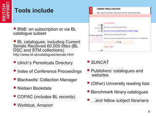 Collection evaluation techniques for academic libraries | PPT