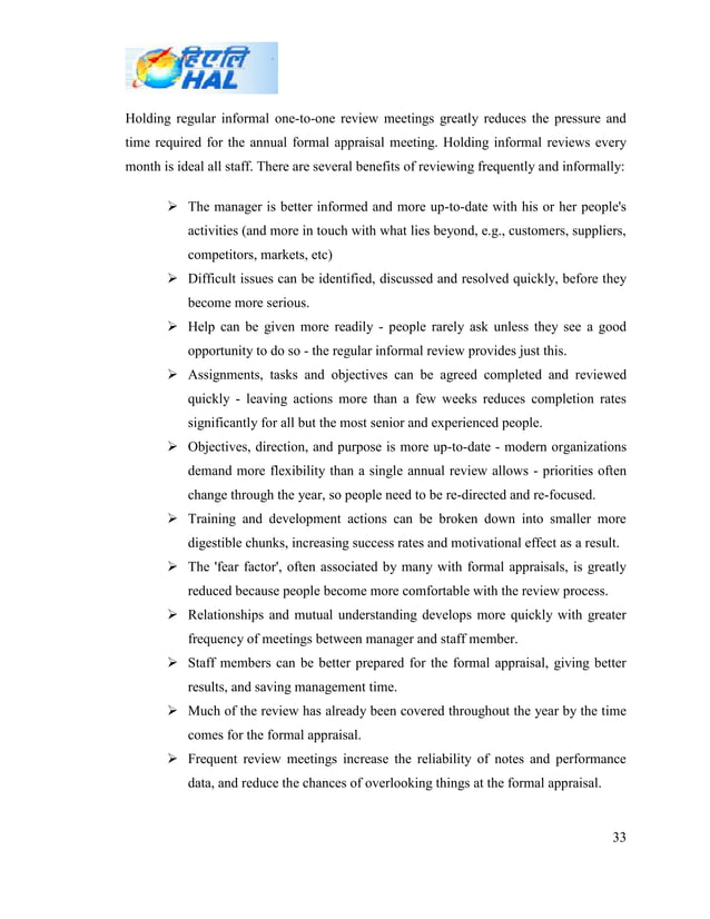 Hal performance appraisal hr1 | DOC