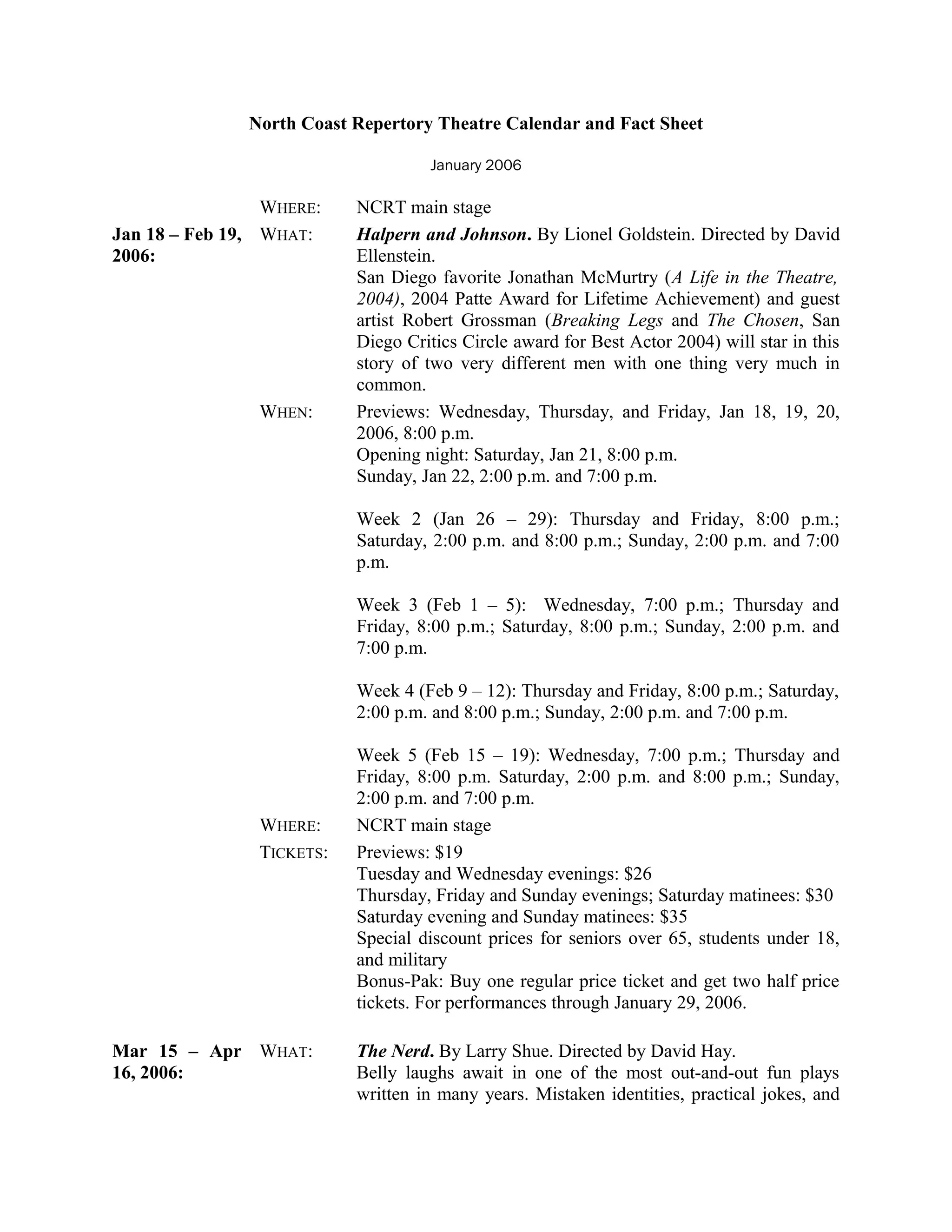 Halpern and johnson press | DOC