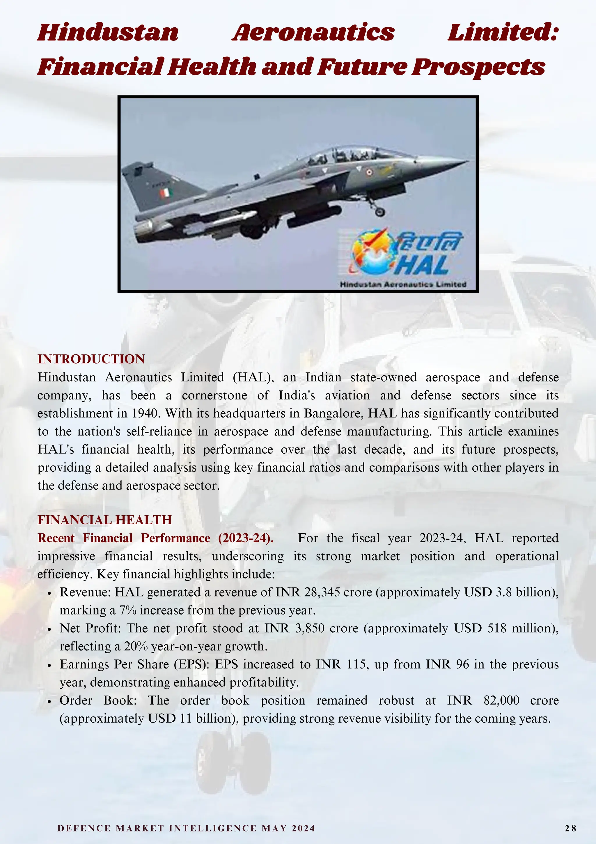 HAL Financial Performance Analysis and Future Prospects | PDF