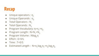 Halstead's software science - ananalytical technique | PDF
