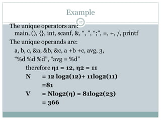 Halsted’s Software Science-An analytical technique | PPTX