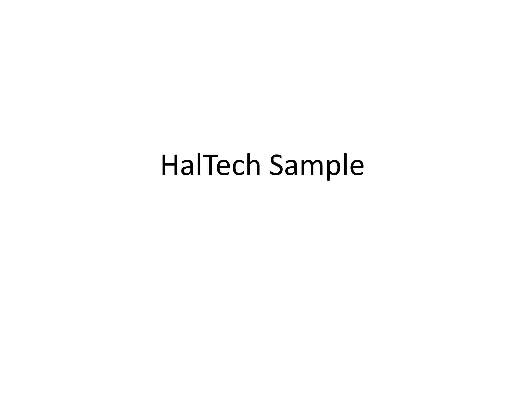 Haltech | PPTX
