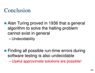 An Explanation of the Halting Problem and Its Consequences | PDF