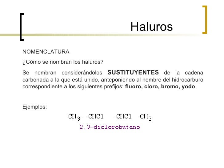 Formula General De Halogenuros - buick