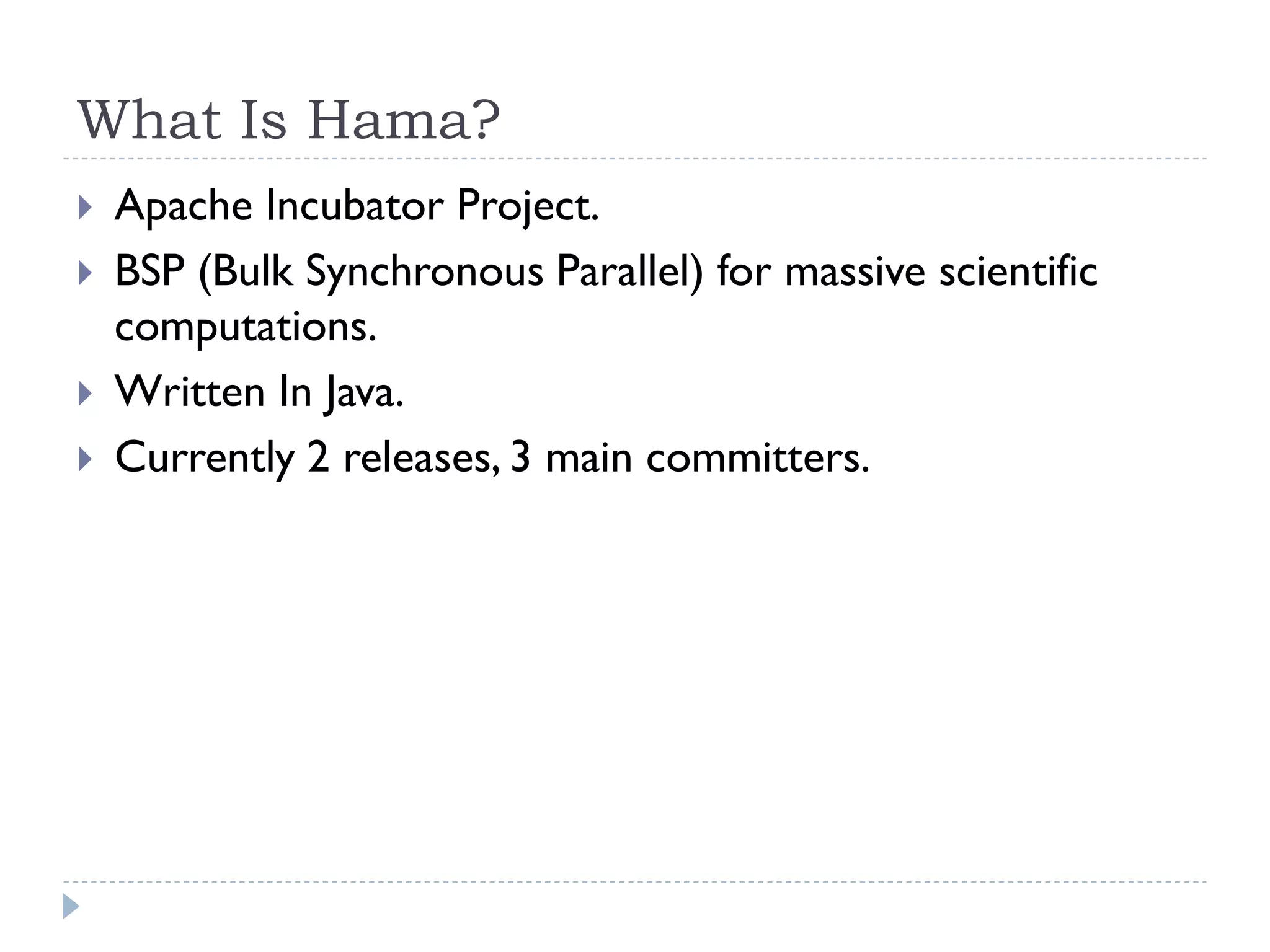 Introduction of Apache Hama - 2011 | PPT