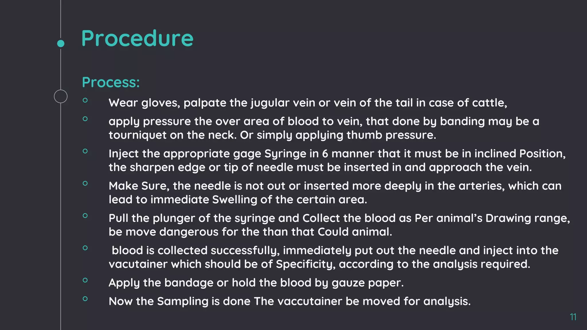 Collection Of blood, sites Of blood collection in different animals | PPTX