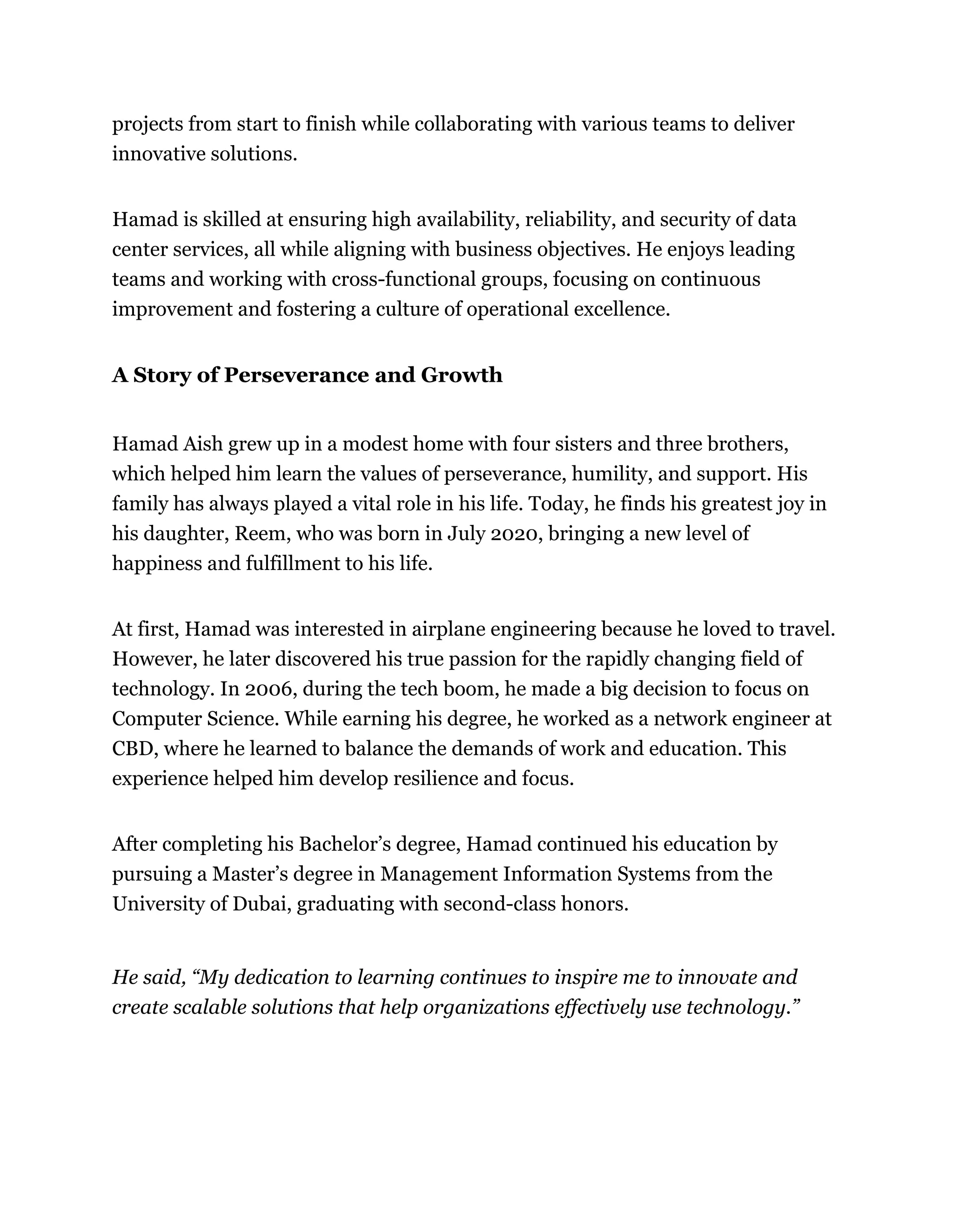 Hamad Aish_ Driving Data Center Innovation with Strategy, Strength, and ...