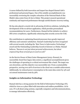 Hamad Aish_ Driving Data Center Innovation with Strategy, Strength, and ...