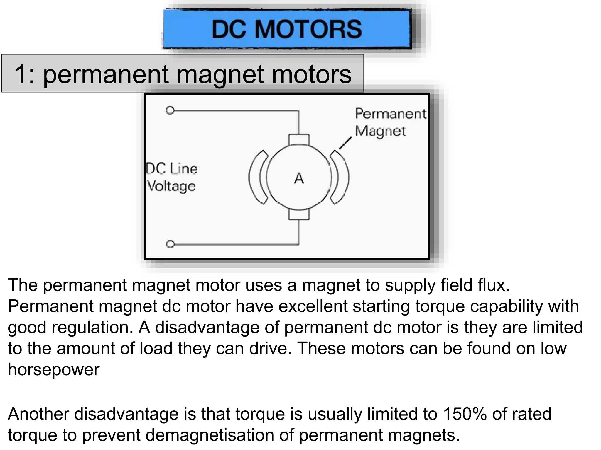 types of motors ppt | PPTX