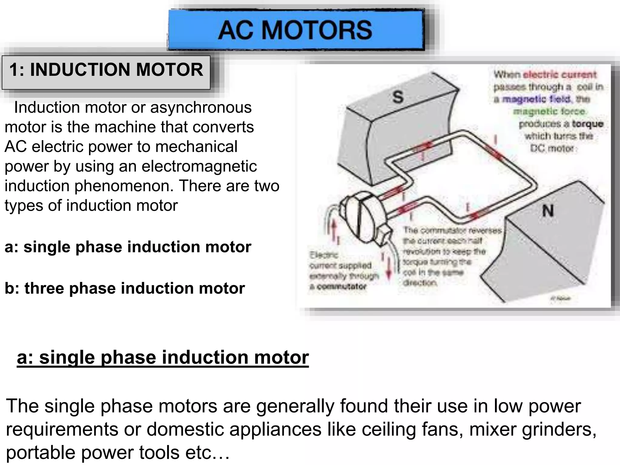 types of motors ppt | PPTX