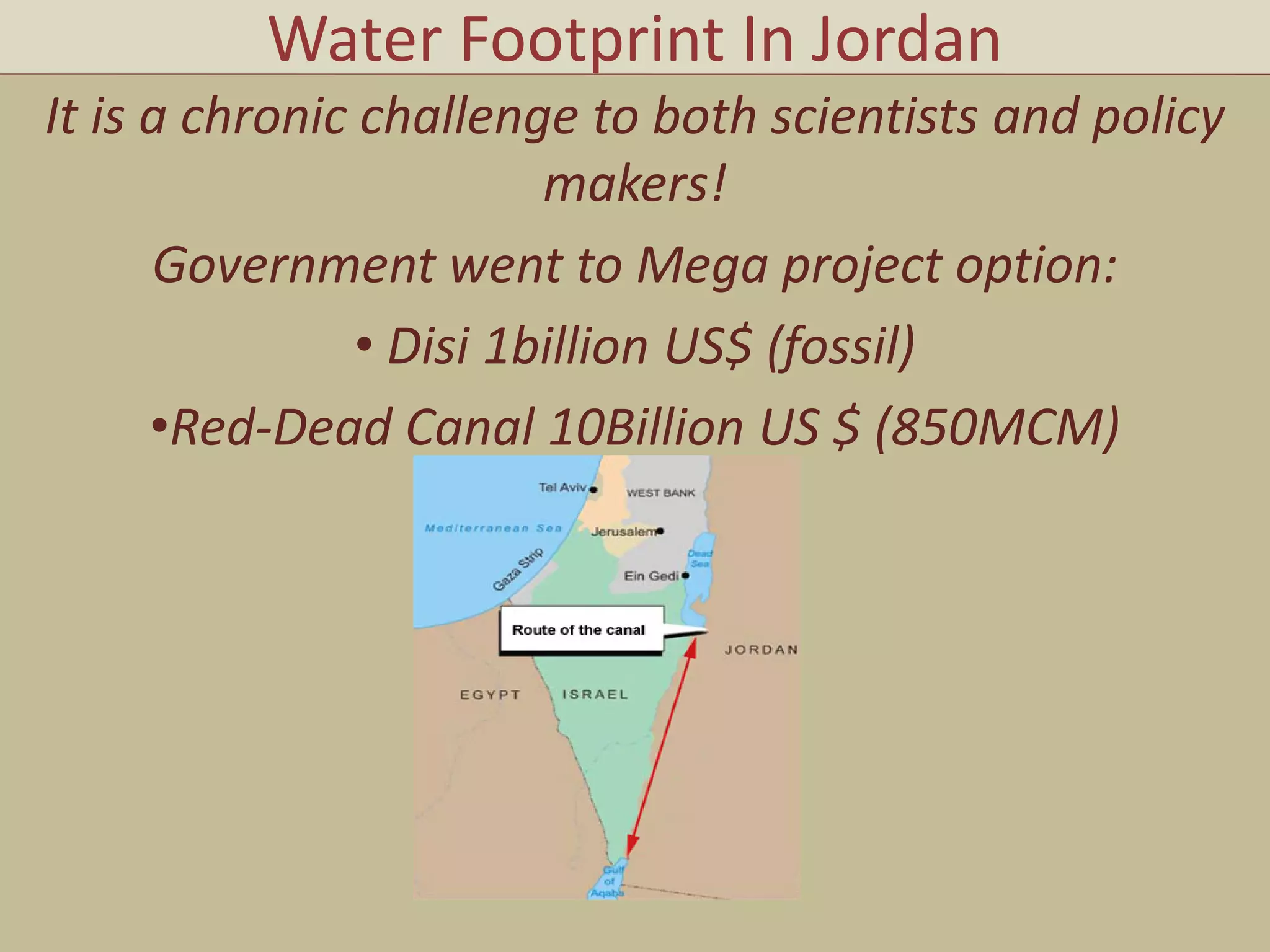 Water Footprint In Jordan by Arwa Hamaideh | PDF