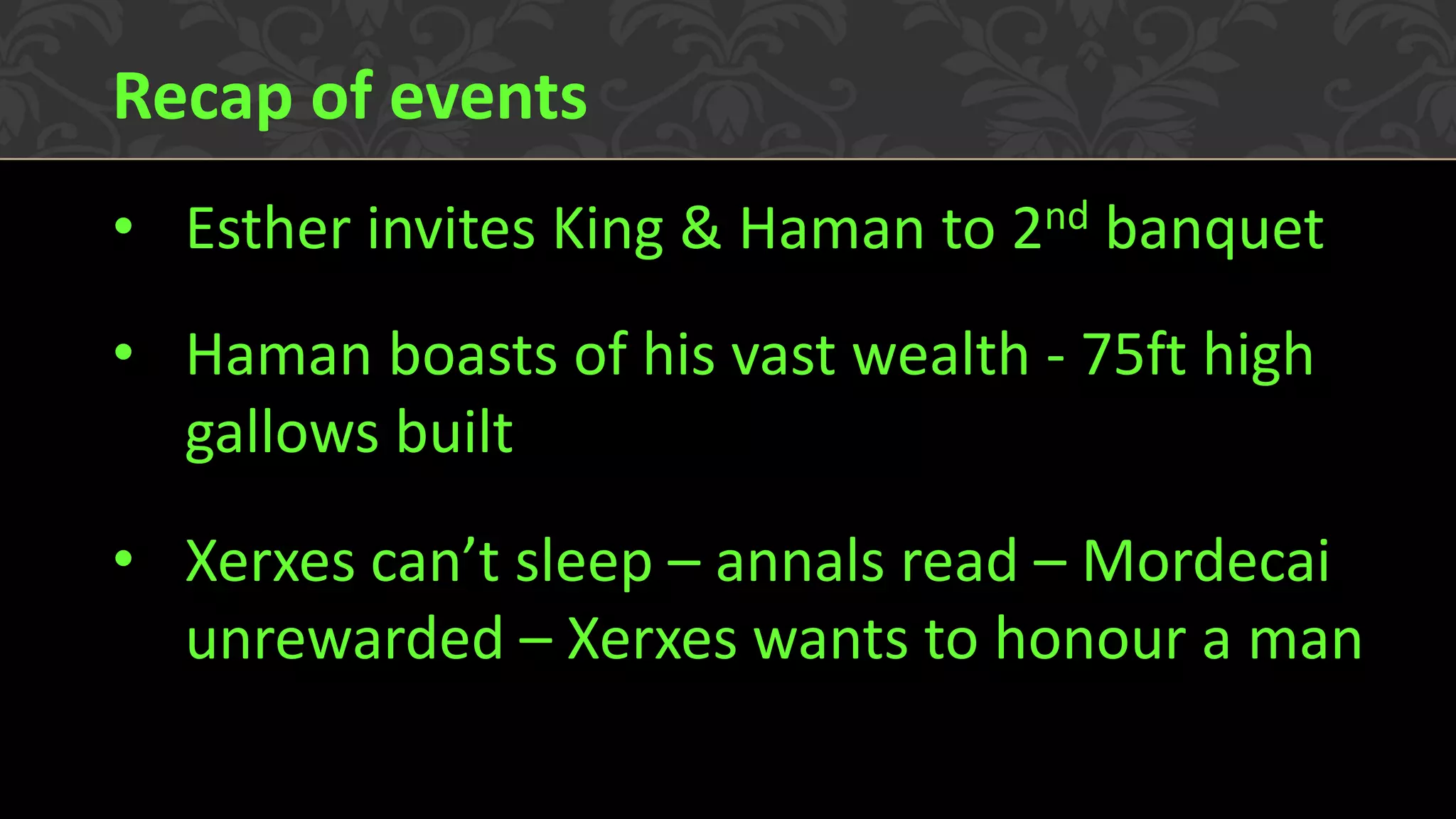 Haman Is Hoisted By His Own Petard | PPT