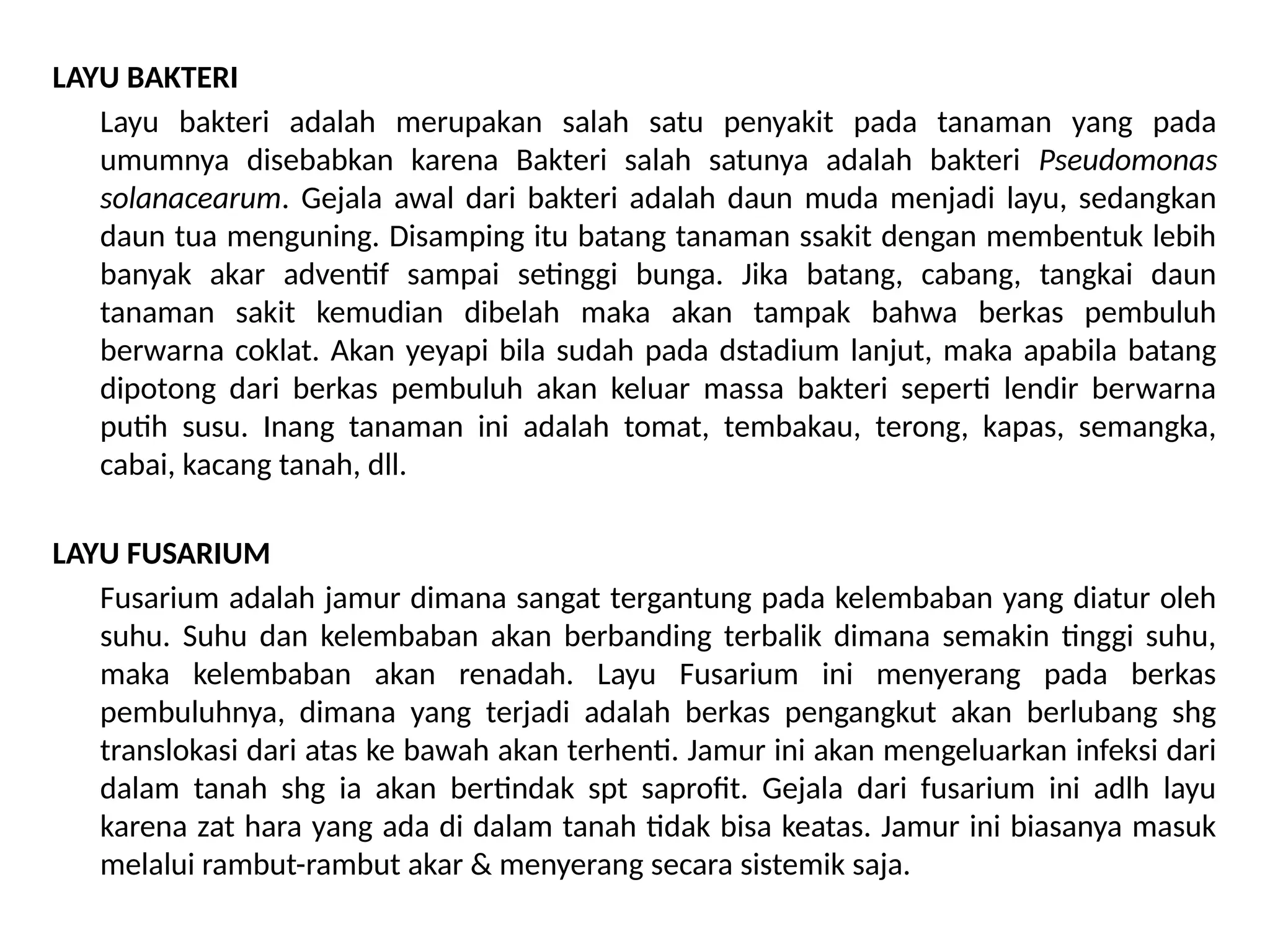 HAMA DAN PENYAKIT PADA TANAMAN DAN PERBEDAAN ANTARA HAMA DAN PENYAKIT ...