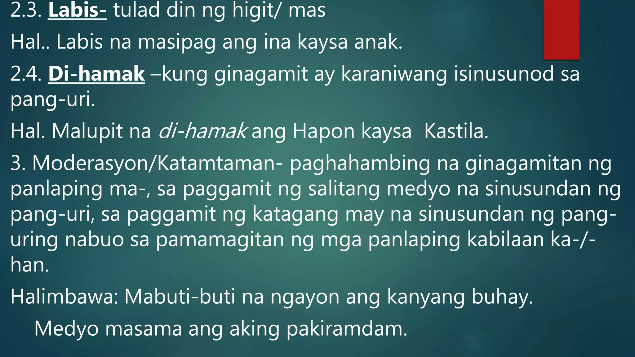 Hambingan ng pang uri | PPTX