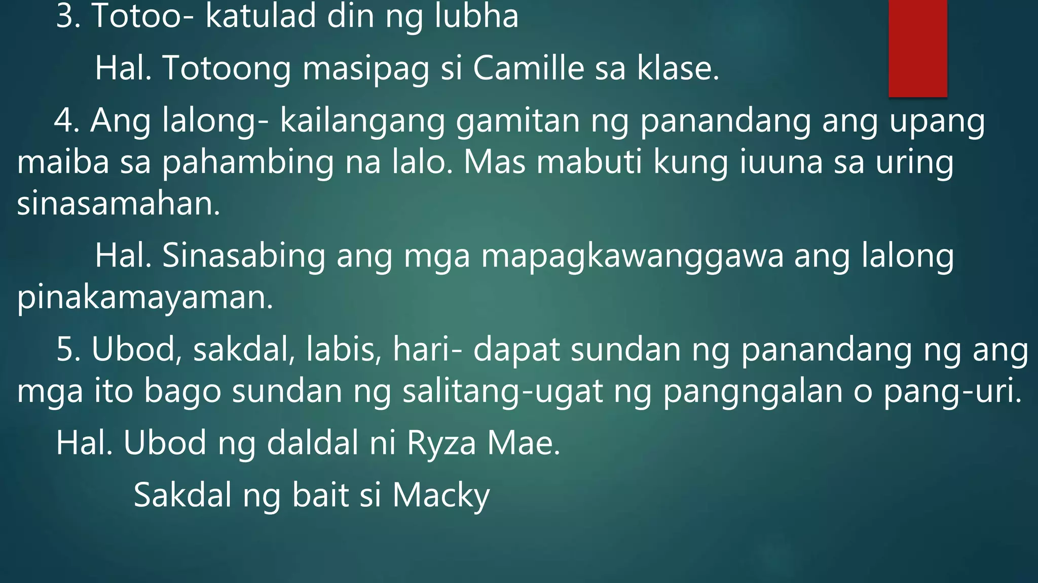 Hambingan ng pang uri | PPTX