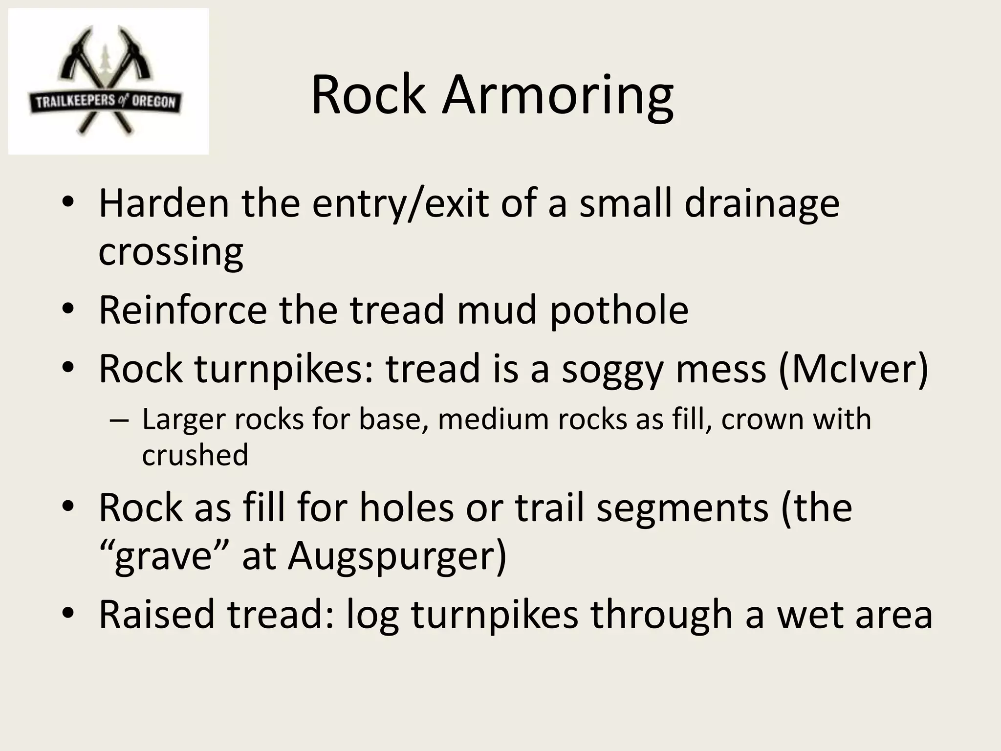 Trail Work with Rocks: An Uplifting Experience | PPTX