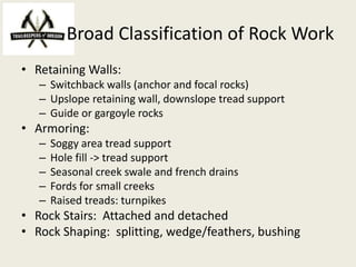 Trail Work with Rocks: An Uplifting Experience | PPTX