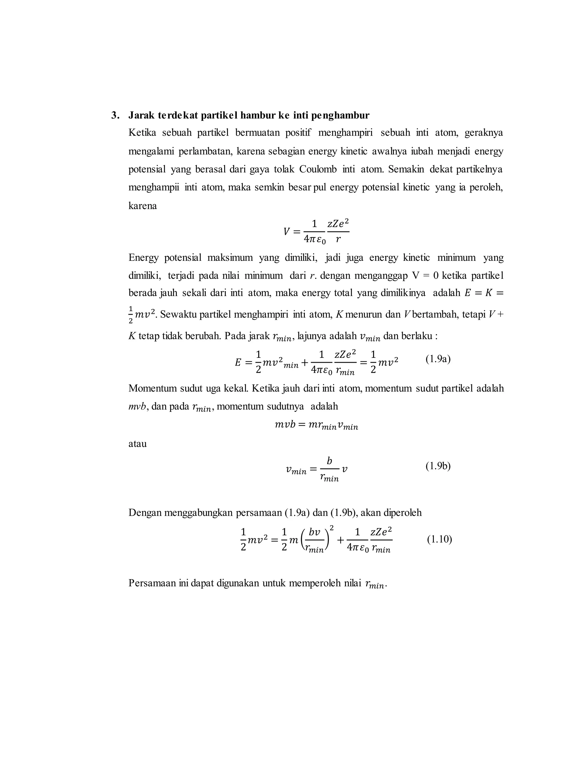 Hamburan partikel alfa rutherford | DOCX