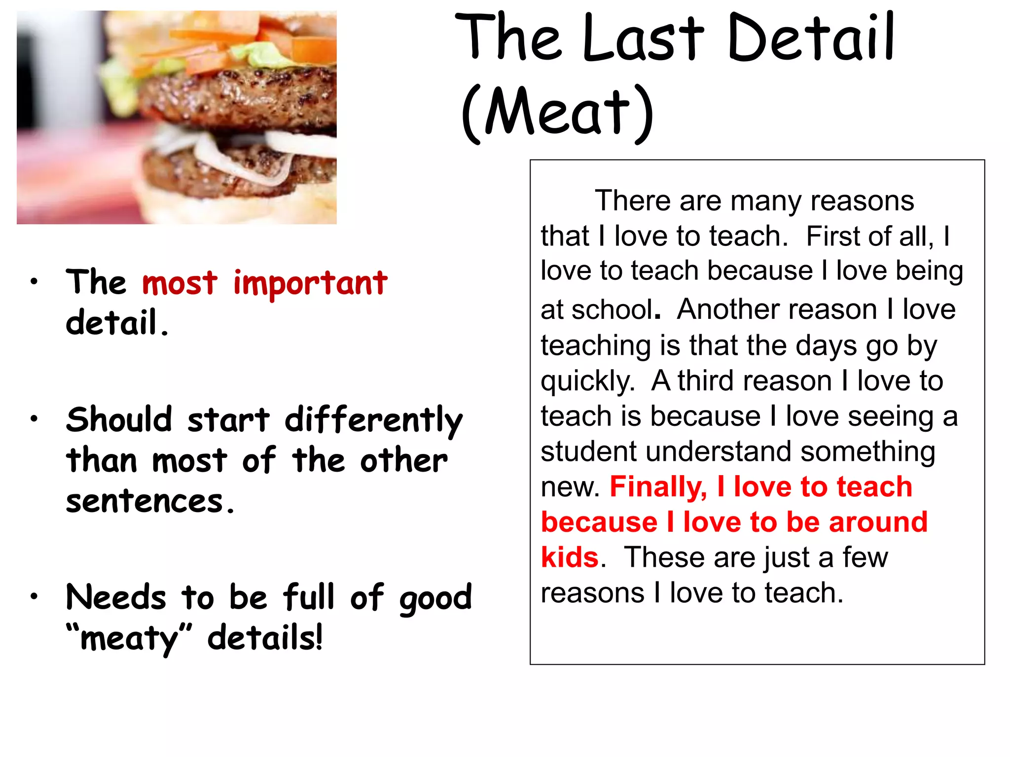Hamburger paragraph | PPT
