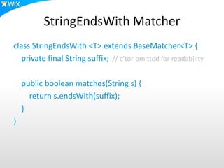 Writing and using Hamcrest Matchers | PPTX | Web Development | Internet