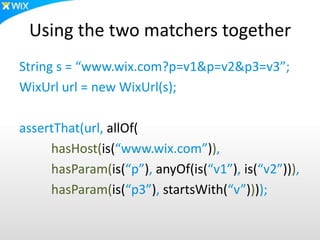 Writing and using Hamcrest Matchers | PPTX | Web Development | Internet