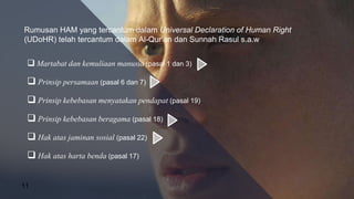 HAM dalam sudut islam dan barat | PPTX