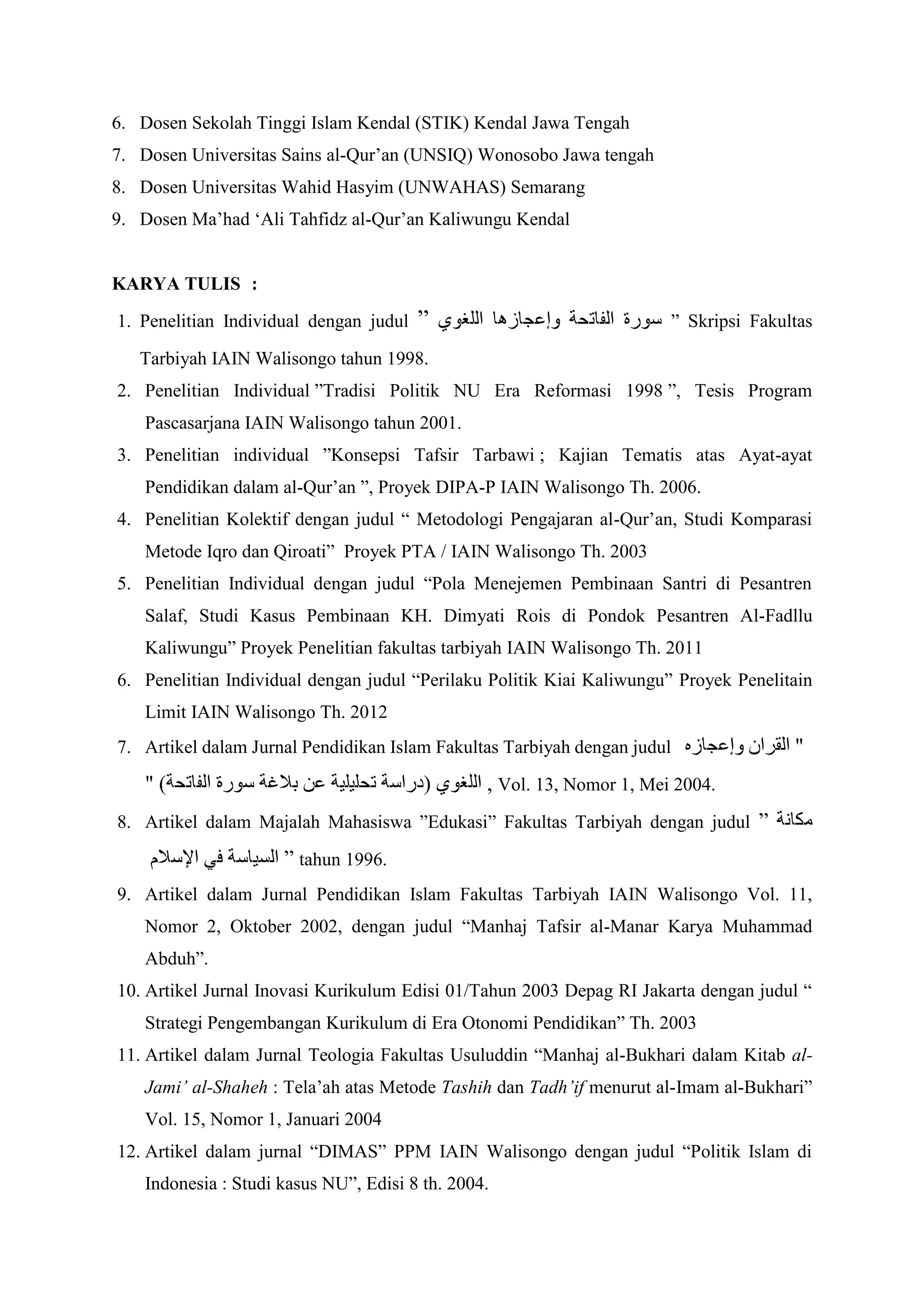 Hamdani curriculum vite | DOCX