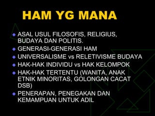 Ham dan kurikulum nasional | PPT