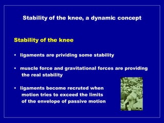 Hamelynck Kj. Stability Of The Knee, A Dynamic Concept | PPT