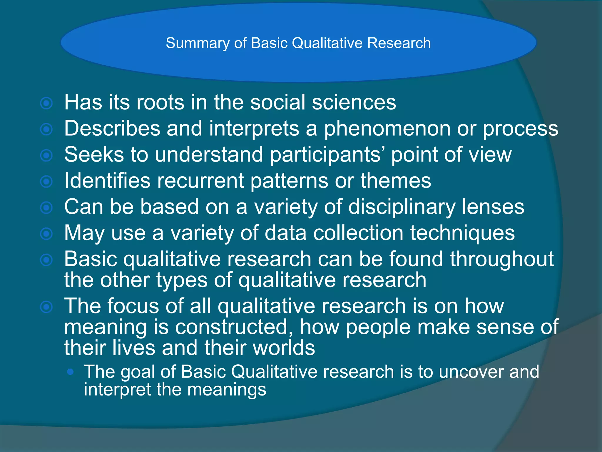 types of qualitative research | PPTX