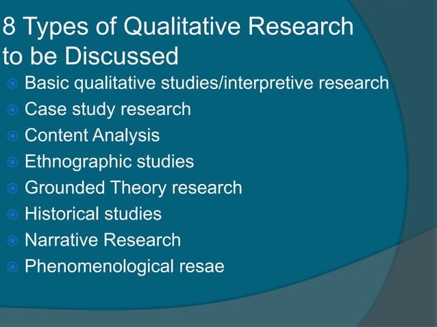 types of qualitative research | PPTX