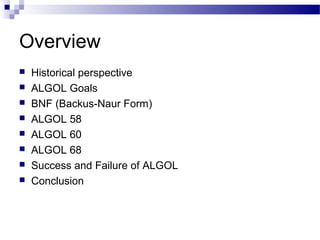 ALGOL ailesi programlama dilleri | PPT