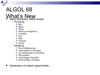ALGOL ailesi programlama dilleri | PPT