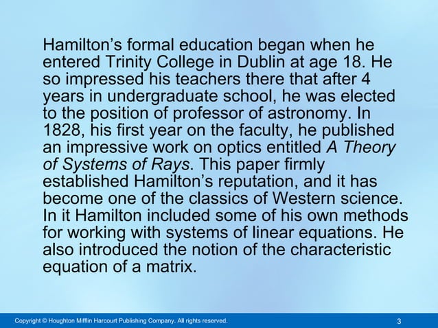 Hamilton | PPT | Physics | Science