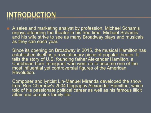 Hamilton - A Revolutionary Musical | PPTX | Musicals | Genres