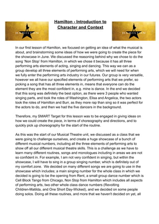 Hamilton - Introduction to Character and Context (1).pdf | Music ...