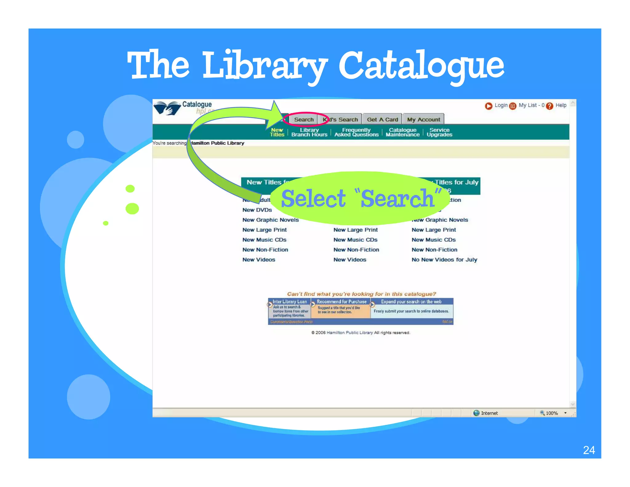 Hamilton Public Library - Grade 4 Library Introduction | PPT