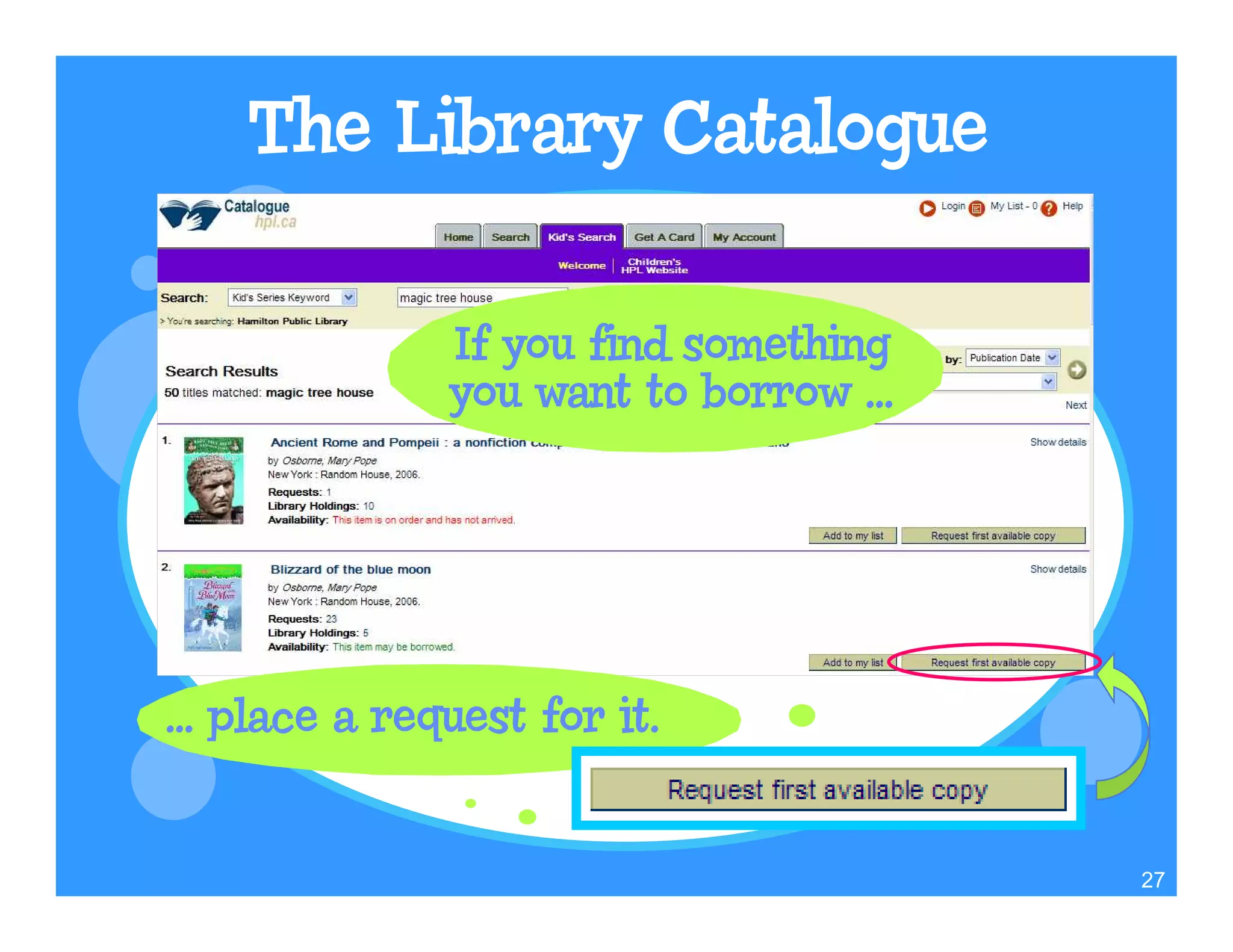 Hamilton Public Library - Grade 4 Library Introduction | PPT